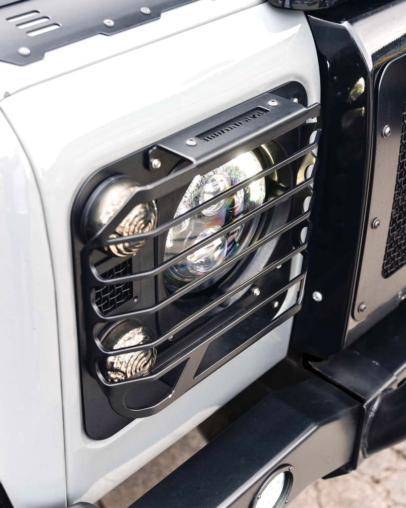 Land Rover Defender Stainless Steel Headlight Guards – Uproar 4x4