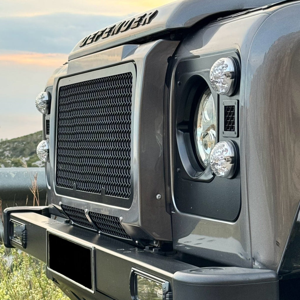 Land Rover Defender Mesh Vent Headlight Surrounds – Uproar 4x4