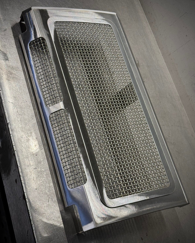 Land Rover Defender Stainless Steel AC Grille surround body panel ...