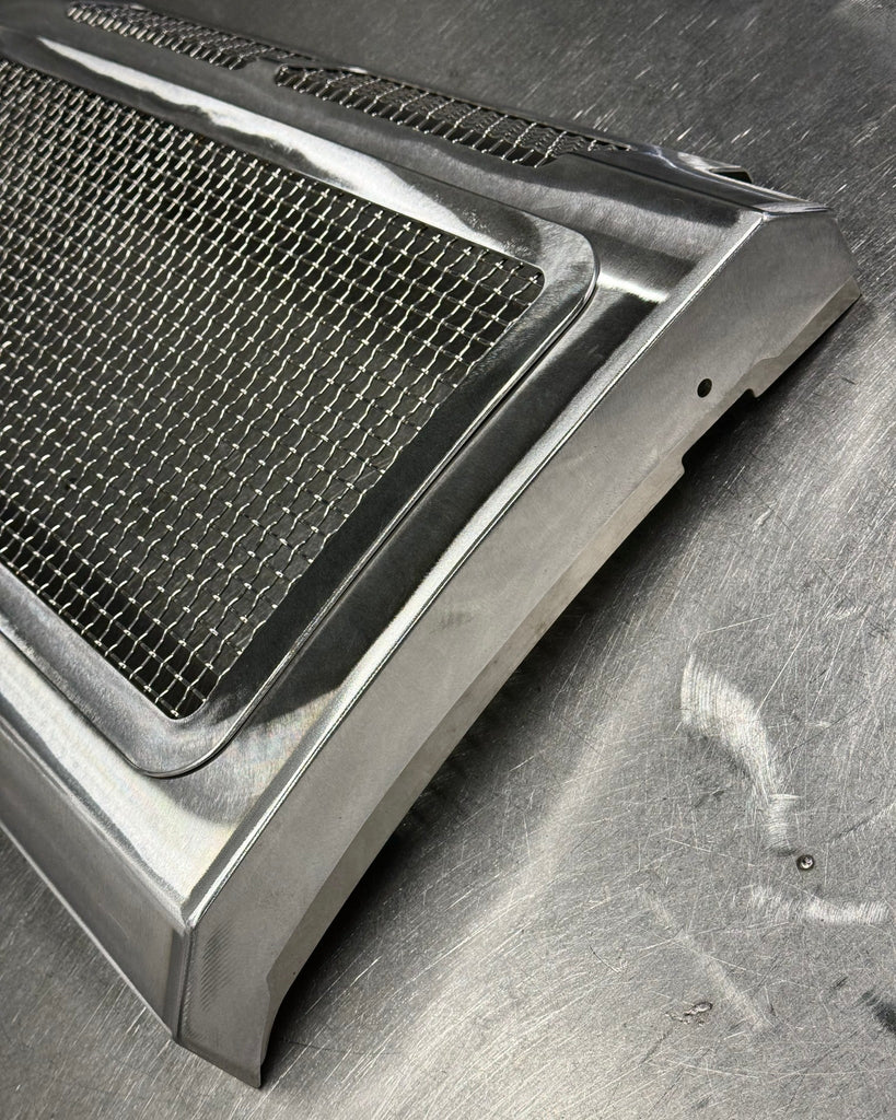 Land Rover Defender Stainless Steel AC Grille surround body panel ...