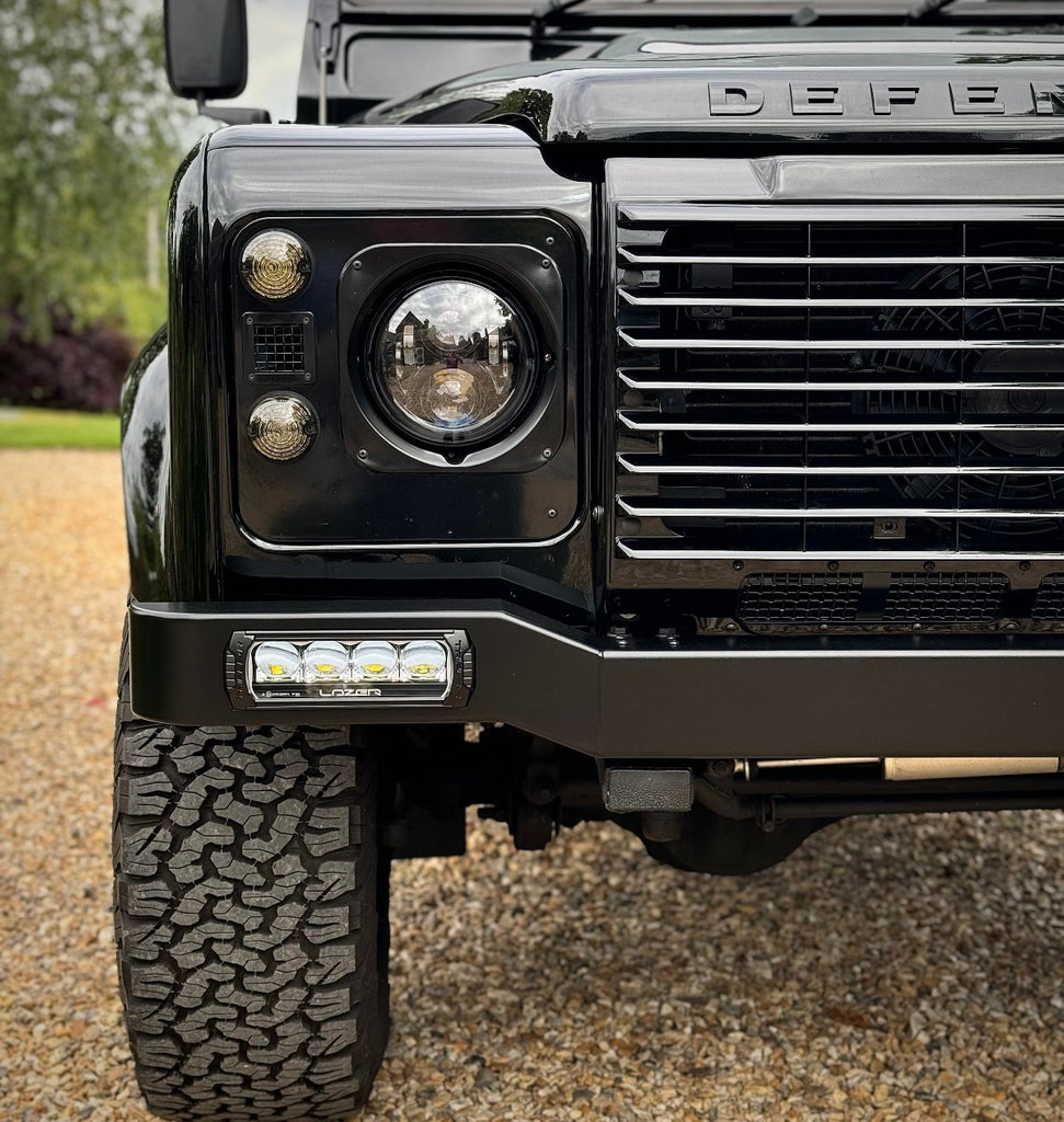 Land Rover Defender Front Bumper Stainless Lazer-Lamp Triple-R ...