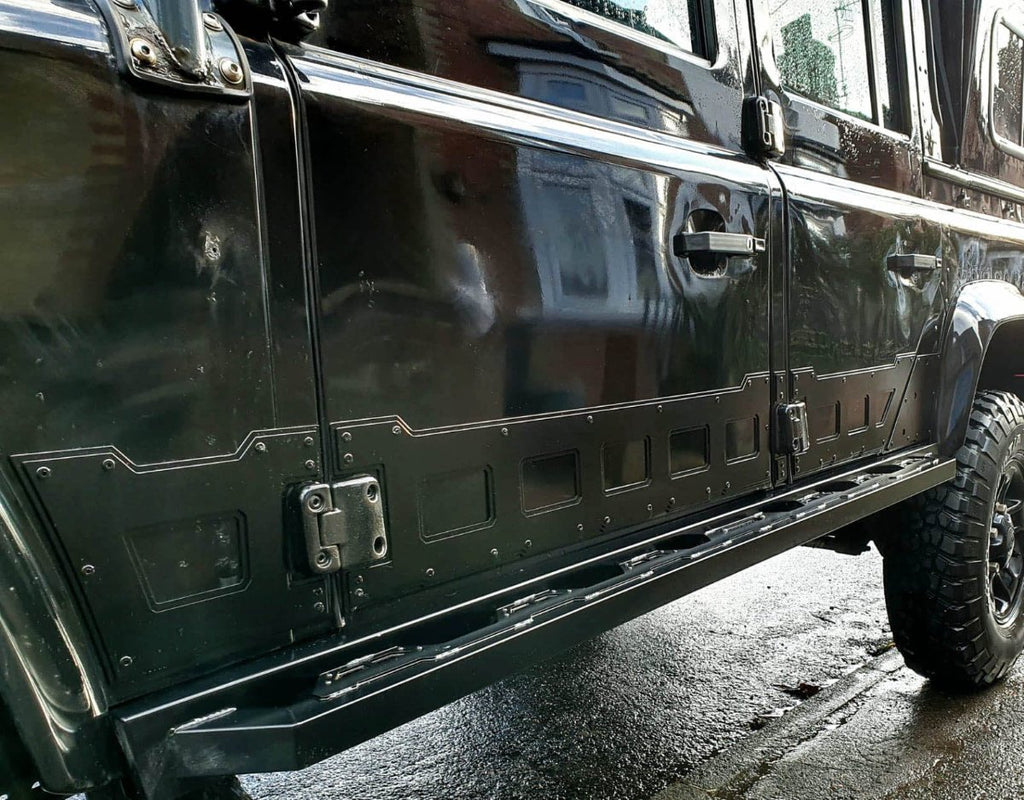 Land Rover Defender 90 Stainless Steel Rocksliders & Sidesteps – Uproar 4x4