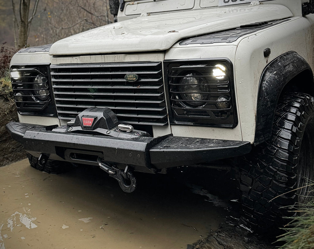 Land Rover Defender Stainless Steel Titan Winch Bumper - 5mm – Uproar 4x4