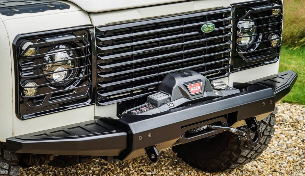 Land Rover Defender Stainless Steel Titan Winch Bumper - 5mm – Uproar 4x4