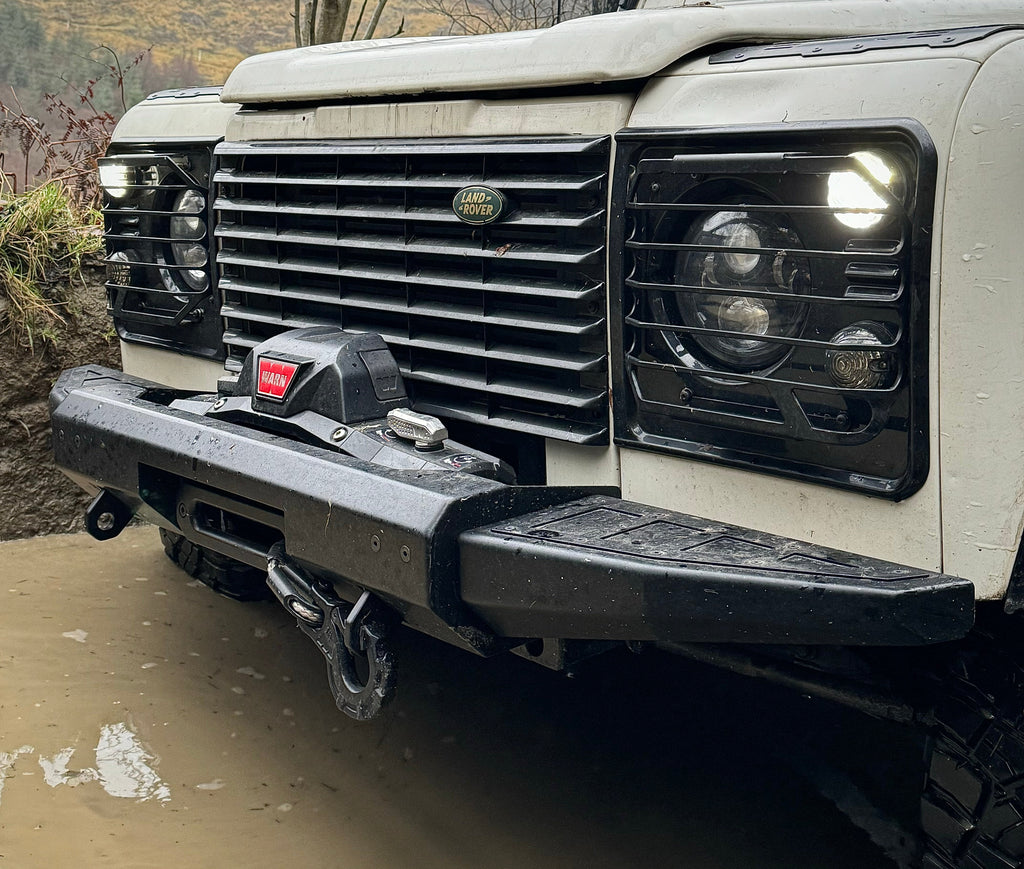 Land Rover Defender Stainless Steel Titan Winch Bumper - 5mm – Uproar 4x4