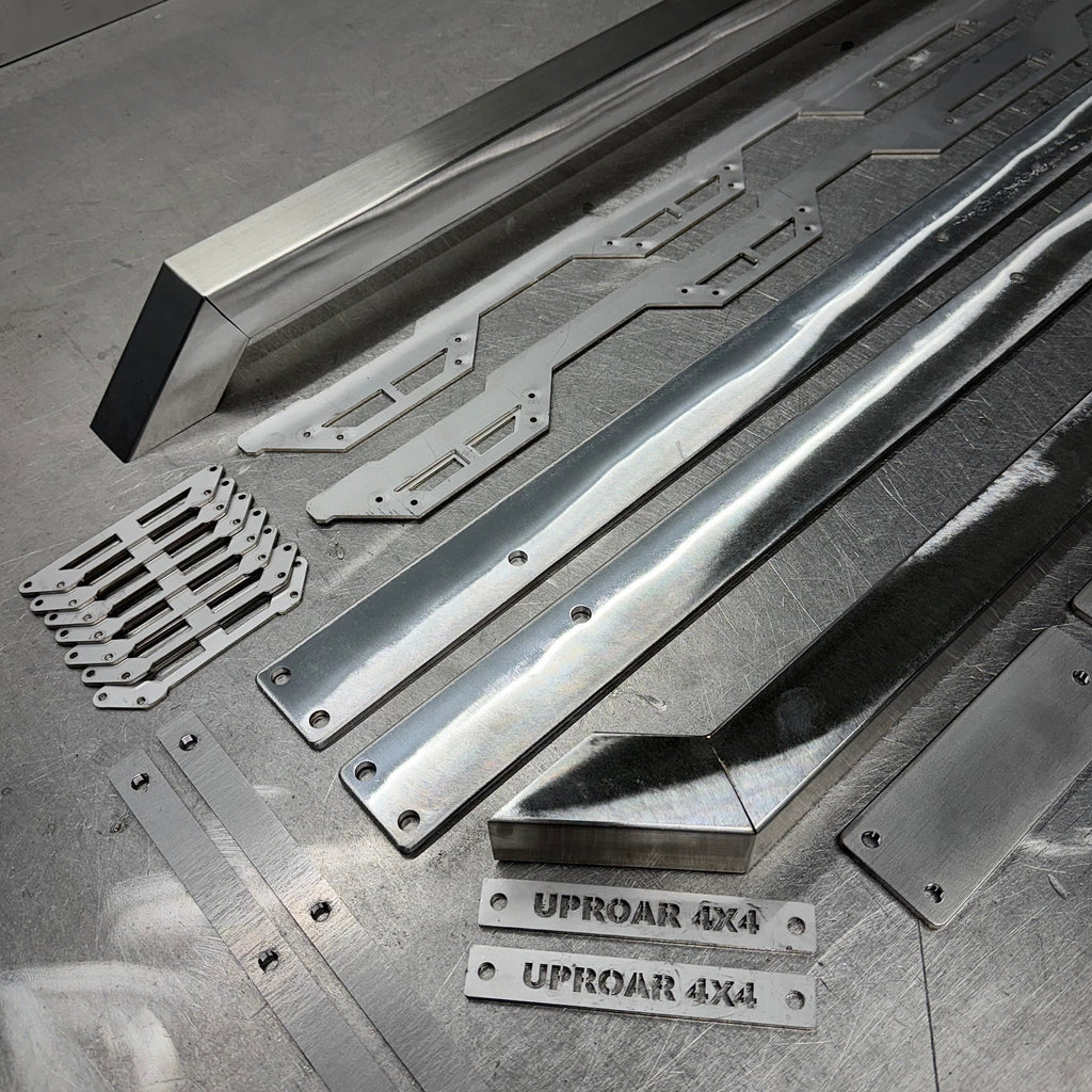 Land Rover Defender Stainless Steel Tree / Tub Sliders – Uproar 4x4
