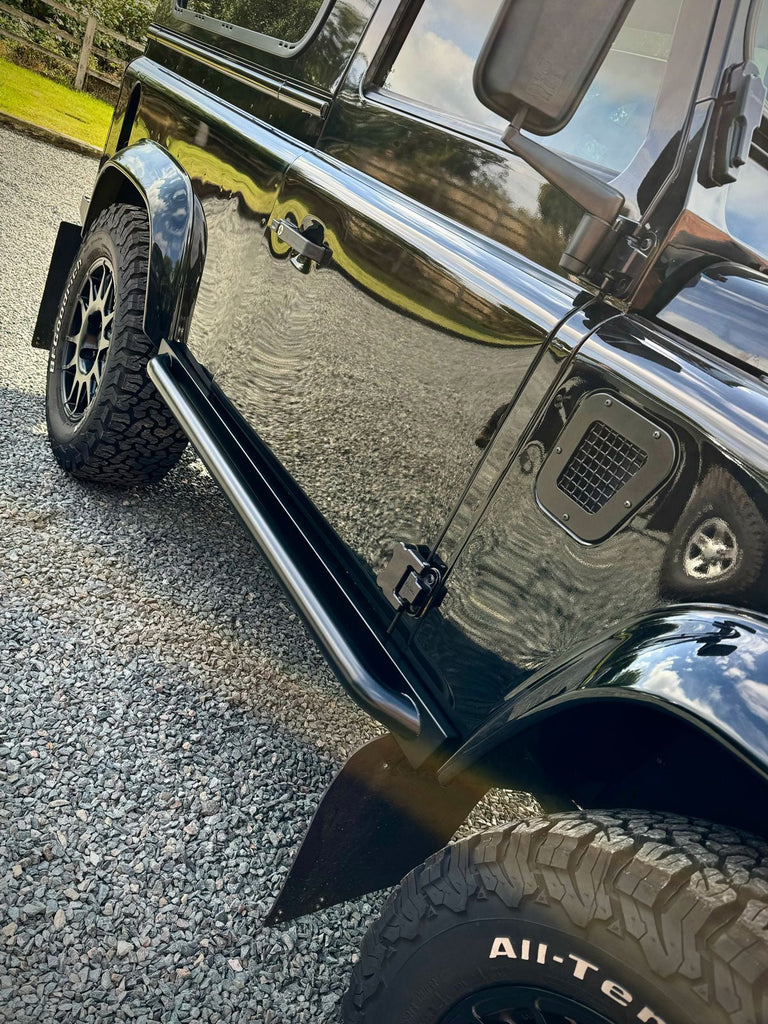 Land Rover Defender Stainless Steel Tubular Rocksliders 90 & 110 ...