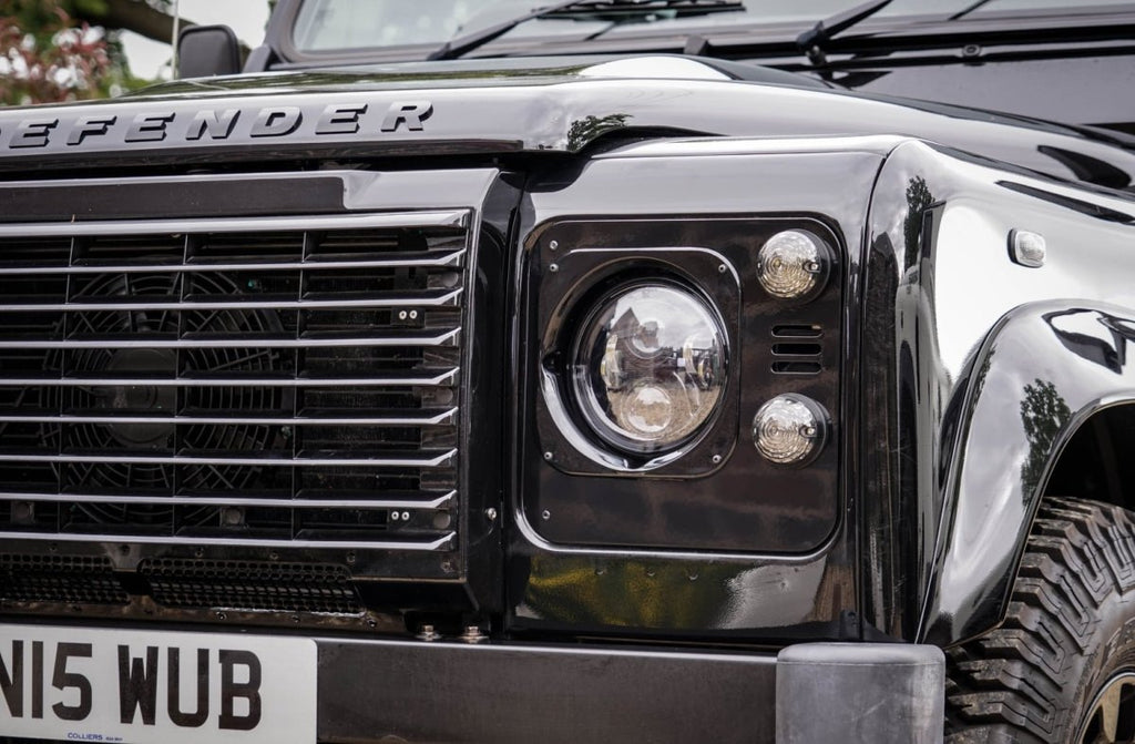 Land Rover Defender Stealth Aluminium Headlight Surrounds – Uproar 4x4
