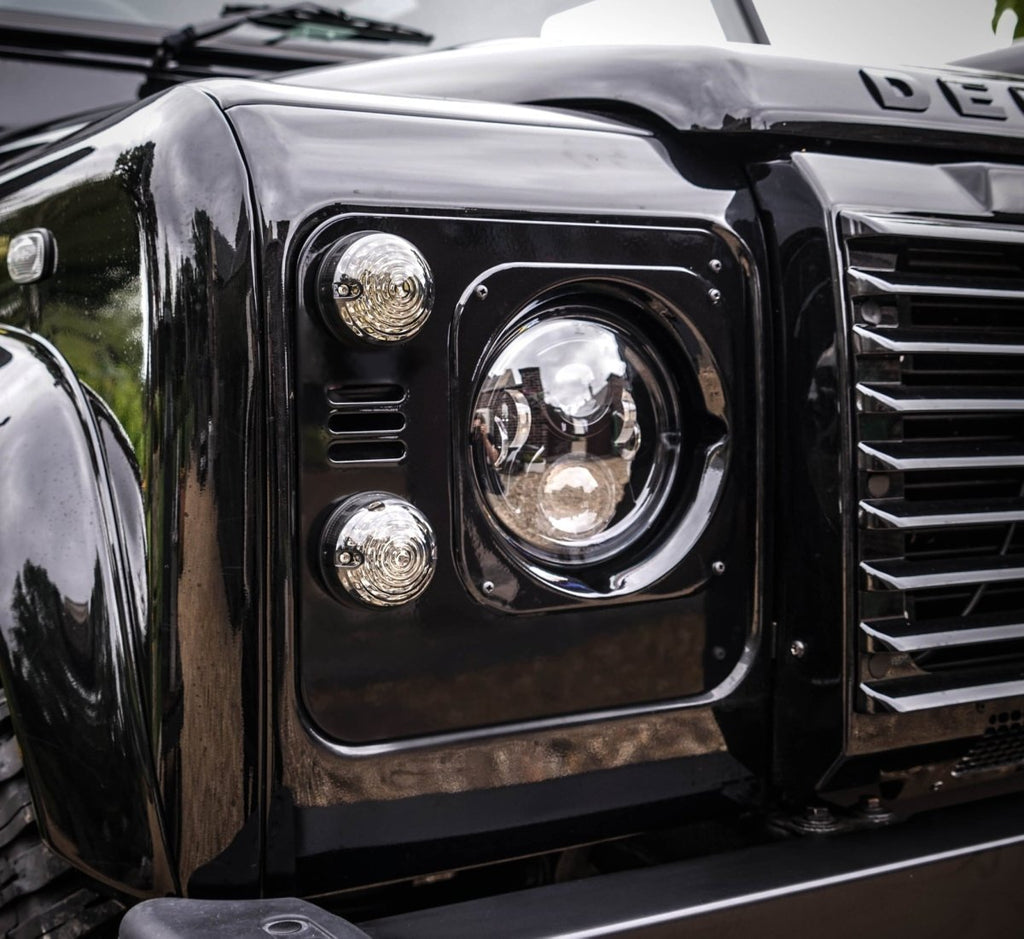 Land Rover Defender Stealth Aluminium Headlight Surrounds – Uproar 4x4