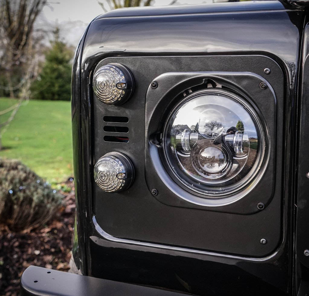 Land Rover Defender Stealth Aluminium Headlight Surrounds – Uproar 4x4
