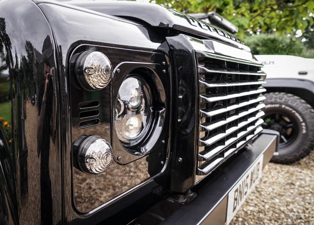 Land Rover Defender Stealth Aluminium Headlight Surrounds – Uproar 4x4