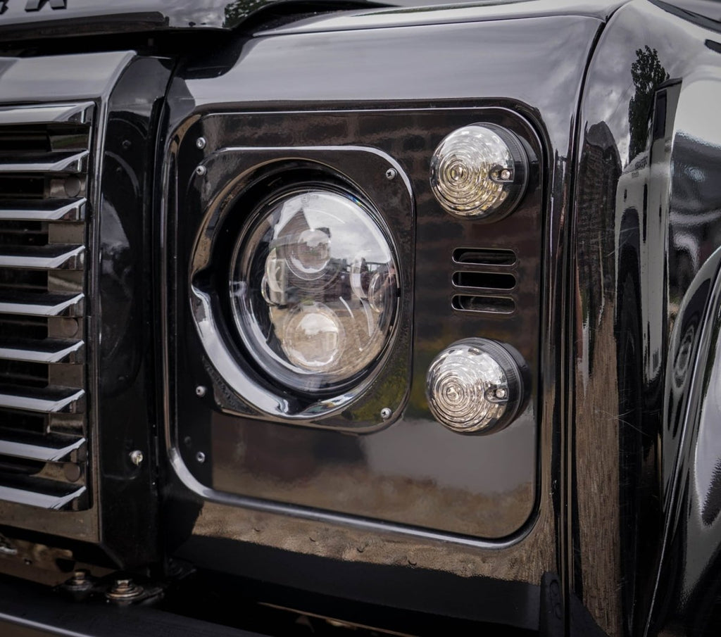 Land Rover Defender Stealth Aluminium Headlight Surrounds – Uproar 4x4