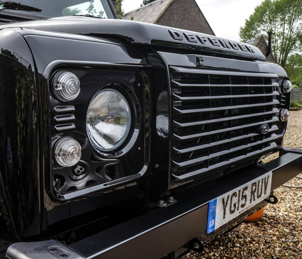 Land Rover Defender Santorini Black Headlight Surrounds – Uproar 4x4