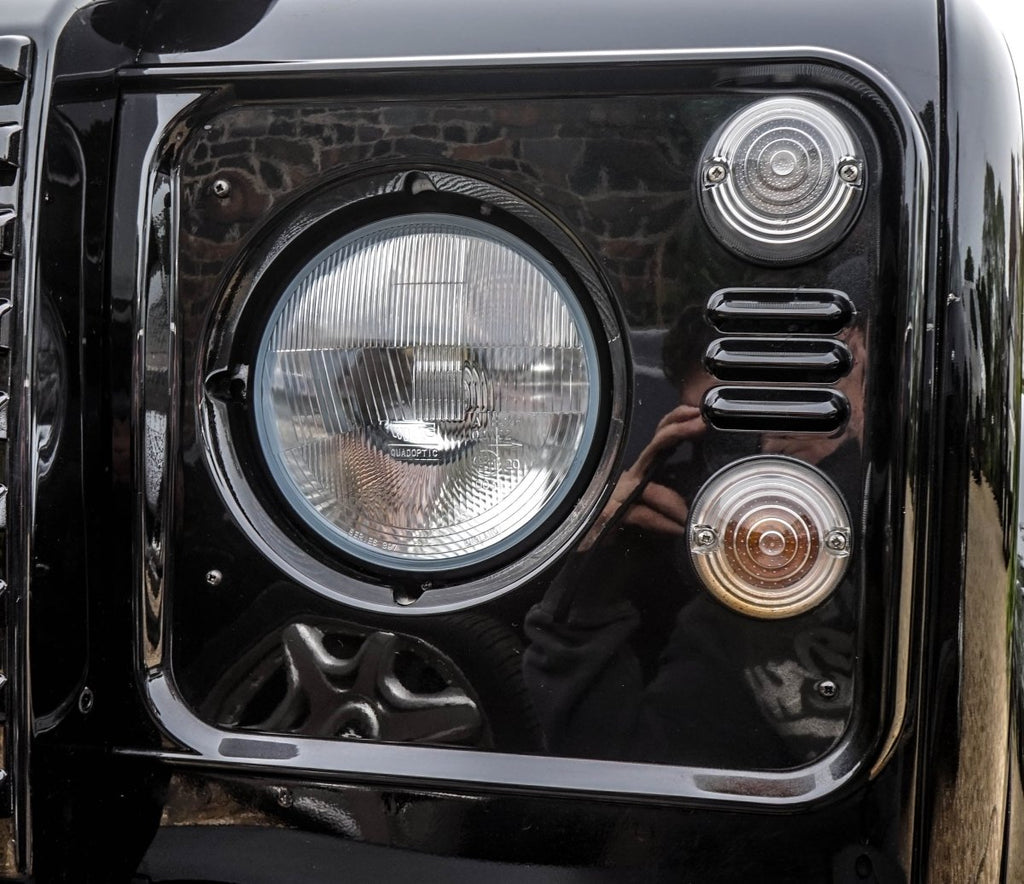 Land Rover Defender Santorini Black Headlight Surrounds – Uproar 4x4