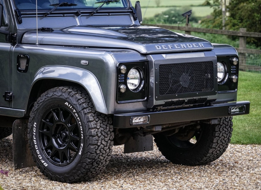 Land Rover Defender Front Bumper Stainless Lazer-Lamp Triple-R ...