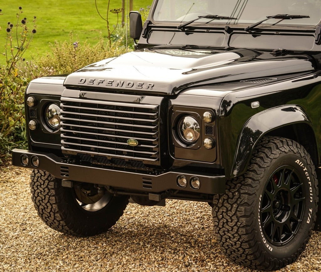 Land Rover Defender Stainless Steel Stealth DRL Front Bumper - 4mm ...