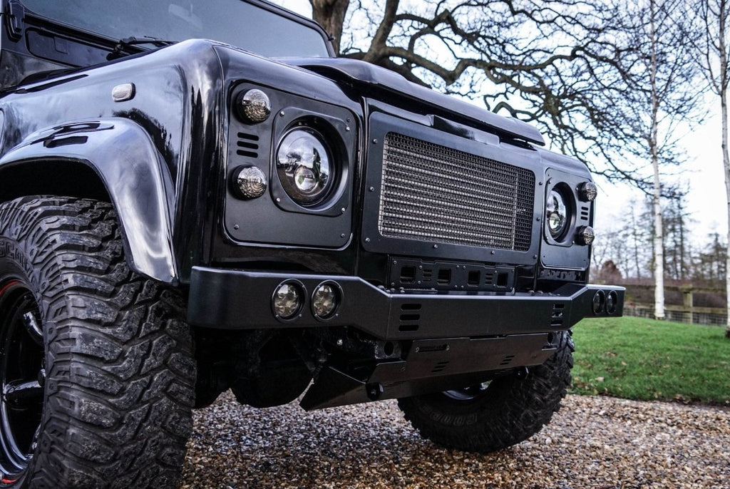 Land Rover Defender Stainless Steel Stealth DRL Front Bumper - 4mm ...
