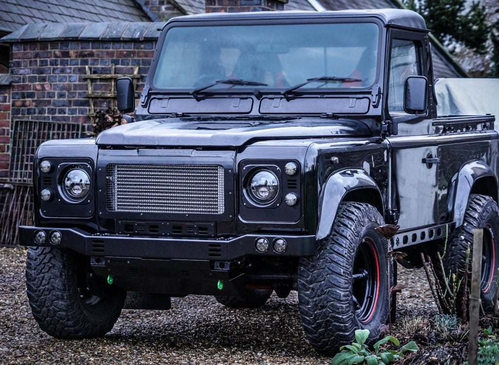 Land Rover Defender Stainless Steel Stealth DRL Front Bumper - 4mm ...