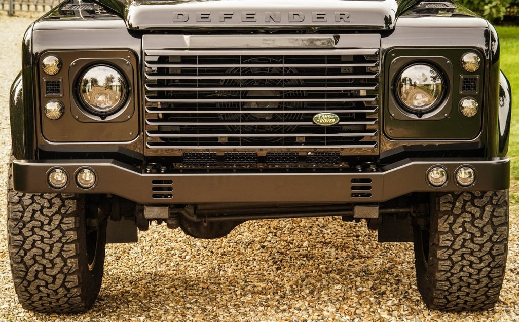 Land Rover Defender Stainless Steel Stealth DRL Front Bumper - 4mm ...