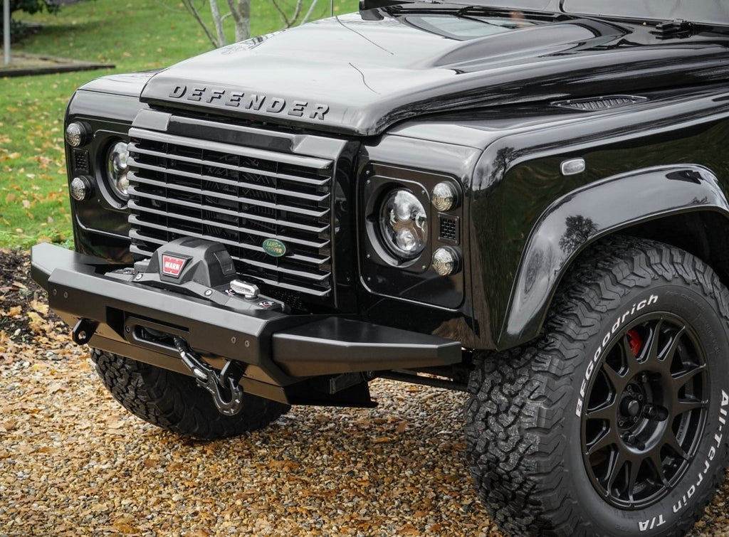Land Rover Defender Stainless Steel Titan Winch Bumper - 5mm – Uproar 4x4