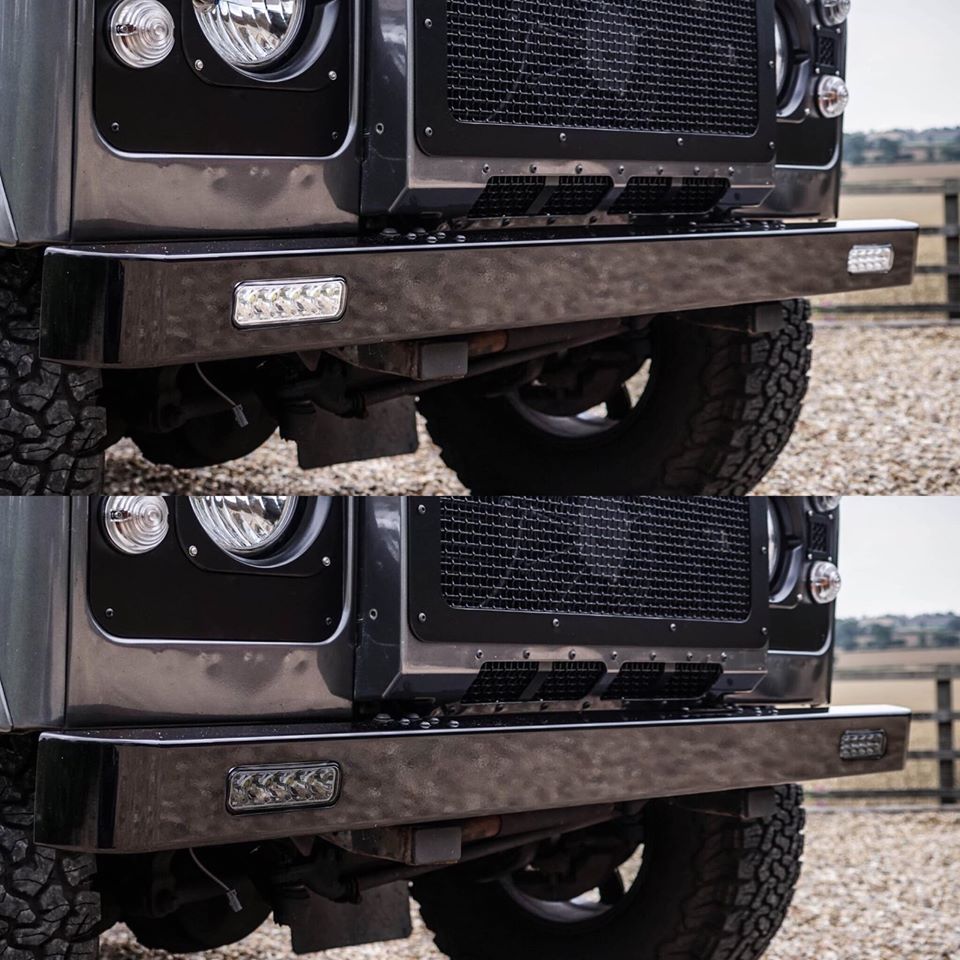 Land Rover Defender Stainless Steel DRL Front Bumper - Uproar 4x4